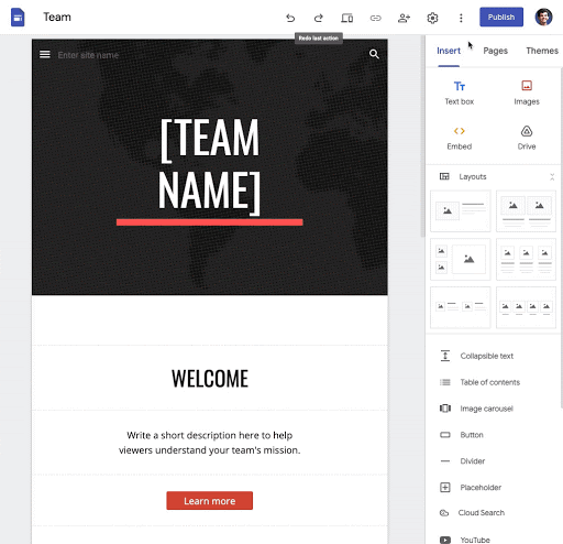 Create custom themes and templates in new Google Sites | U-M ...